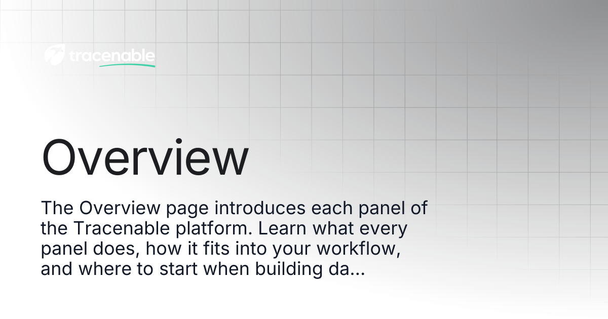 Overview | Tracenable Documentation
